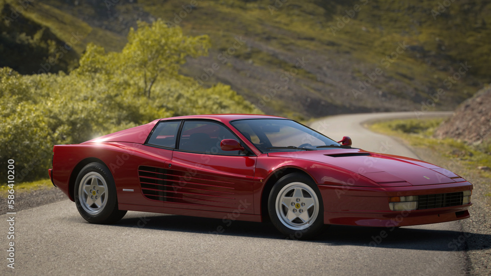 Ferrari Testarossa close view 28 Mar, 2023, Monza, Italy Stock-Foto ...