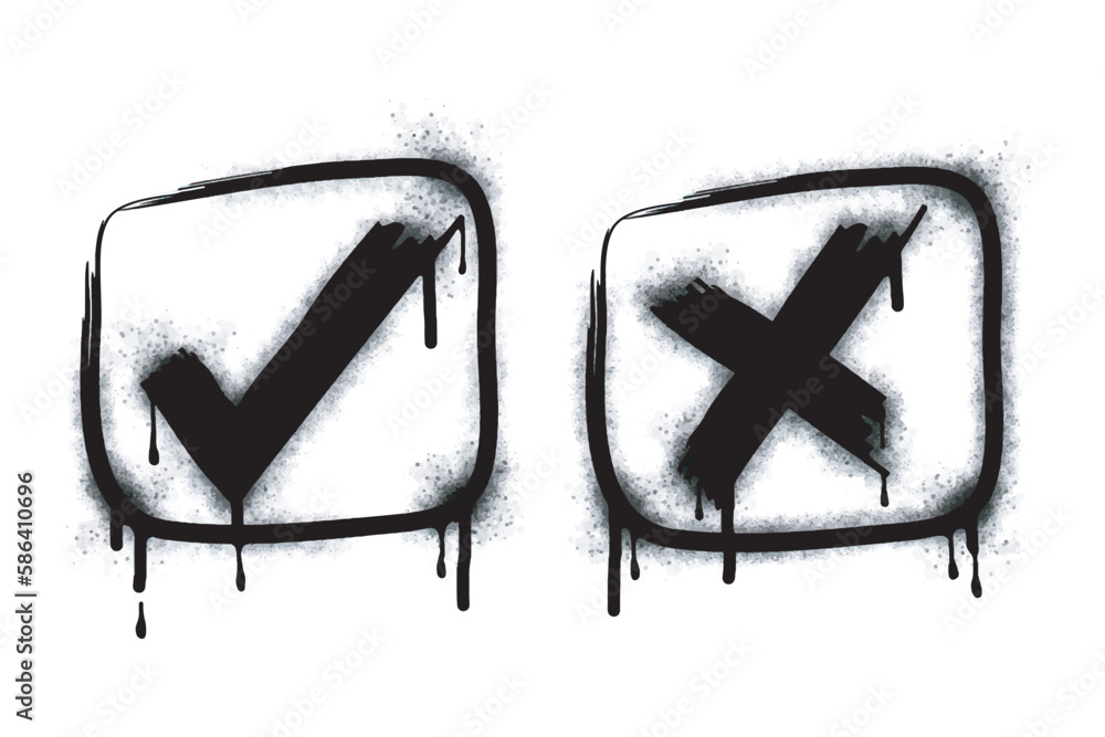 Vecteur Stock Spray Painted Graffiti Check marks Sprayed isolated with ...