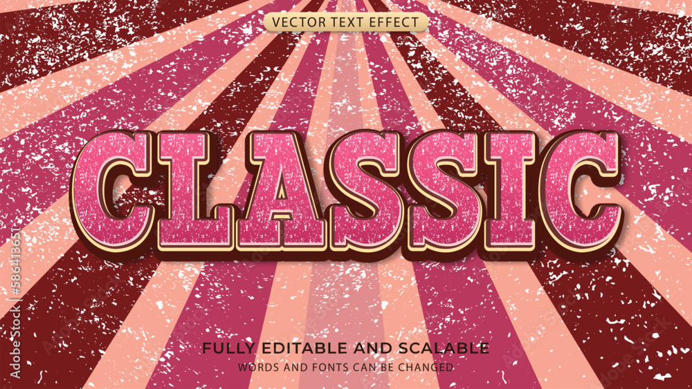 classic text effect editable in vintage style Stock Vector | Adobe Stock