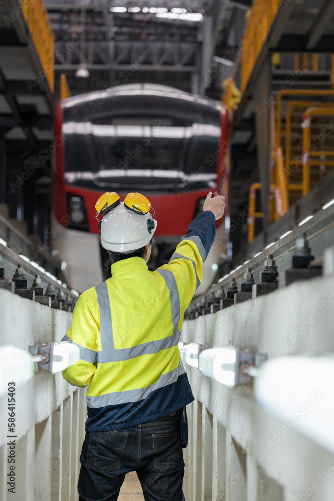 Project Engineer train Inspect the train's diesel engine, railway track ...