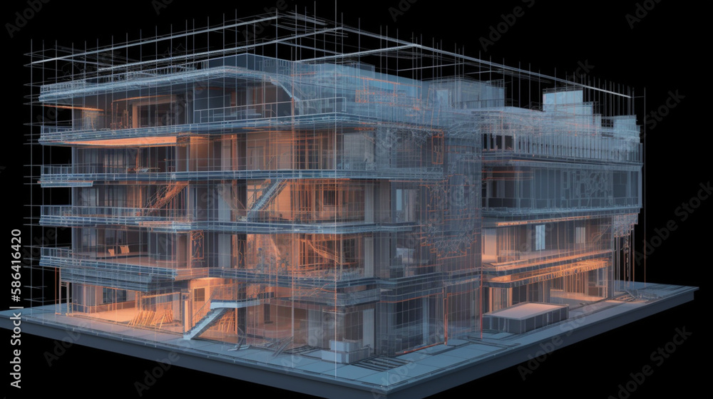 Conceptual visualization of the BIM model utilities of the building ...