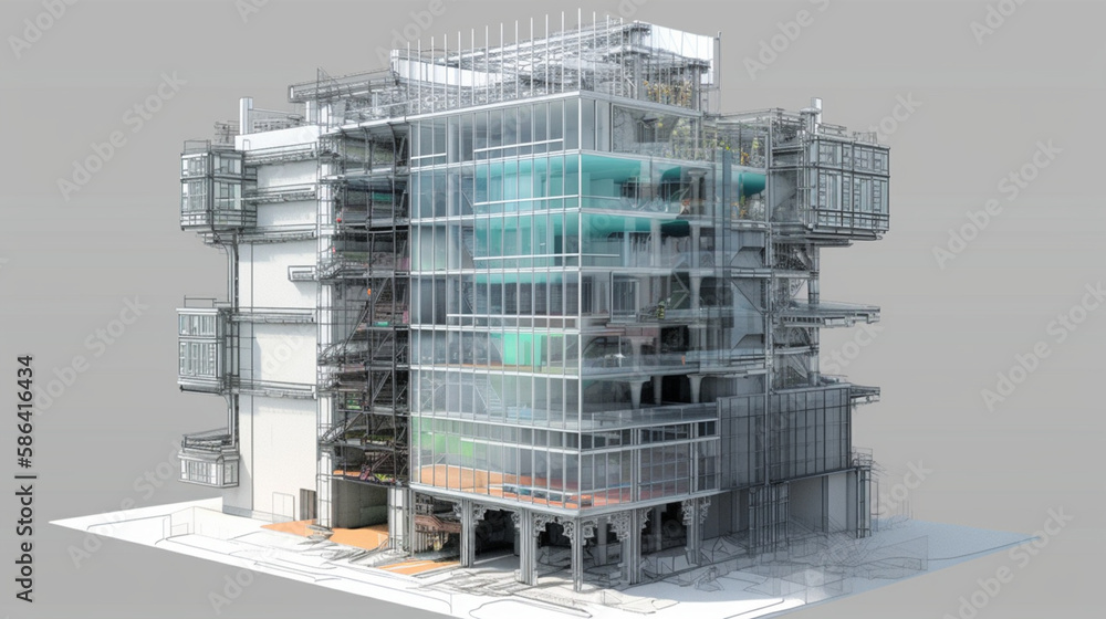 Conceptual visualization of the BIM model utilities of the building ...