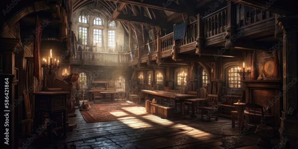The Adventurers' Sanctuary, The Bustling Heart of a Medieval Fantasy ...