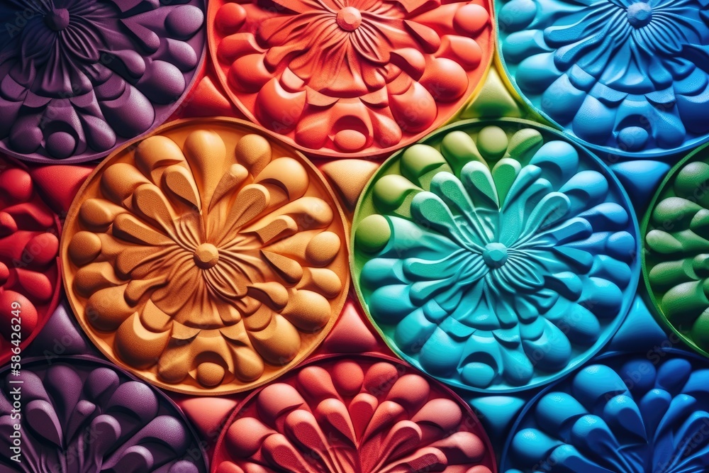 vibrant color palette with a range of hues and shades. Generative AI ...