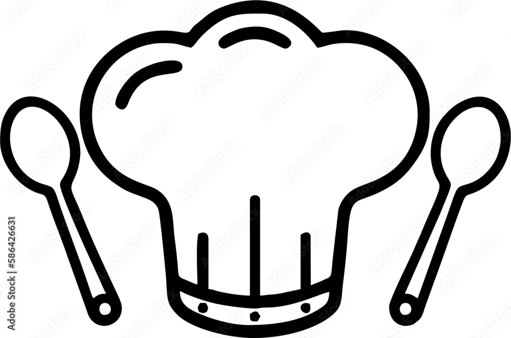 Vetor de Chef dan restoran desain logo, topi koki logo, Templat ...