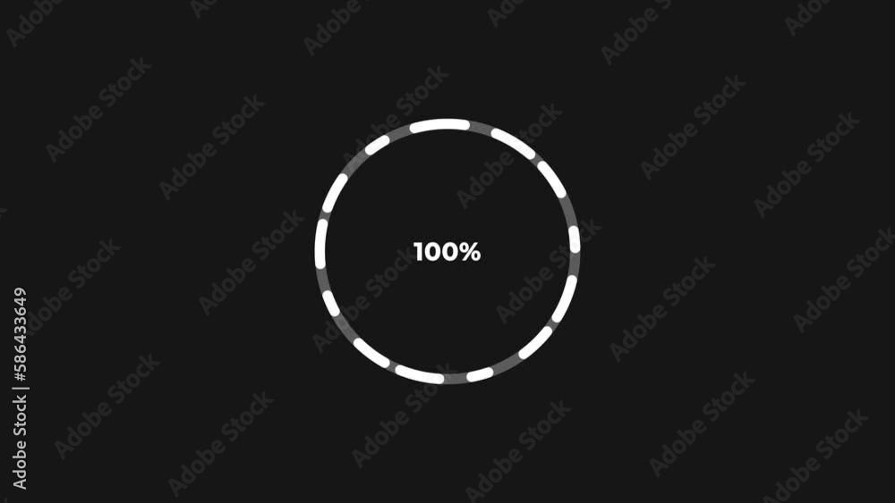 Loading icon animation. Luma matte with transparent background 4K ...