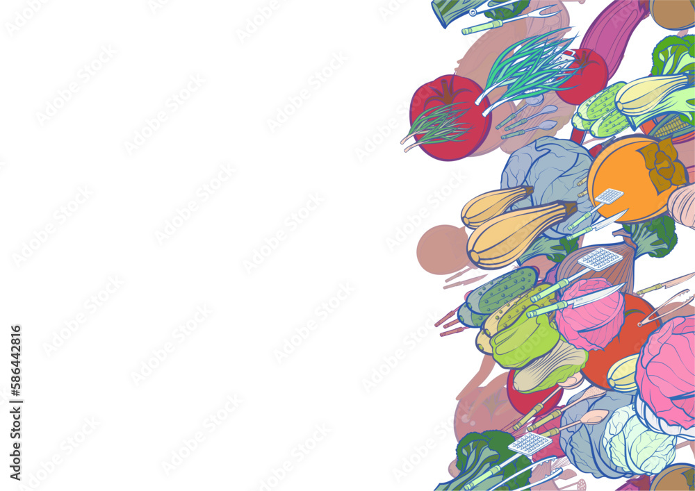 Background pattern abstract design texture. Health food and Cutlery ...