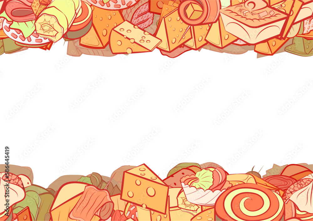 Background pattern abstract design texture. Cheeses and Snacks ...