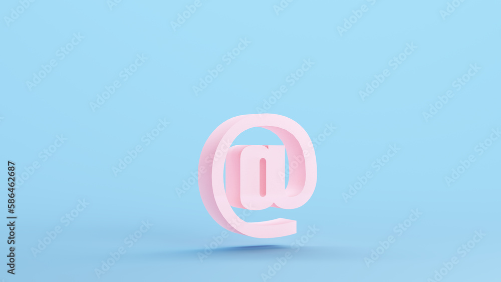 Pink Internet At Icon Email Address Send Post Communication Sign Symbol ...