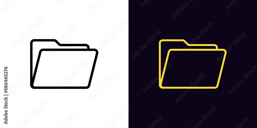 Poster Outline folder icon, with editable stroke – Wall Art | UkPosters