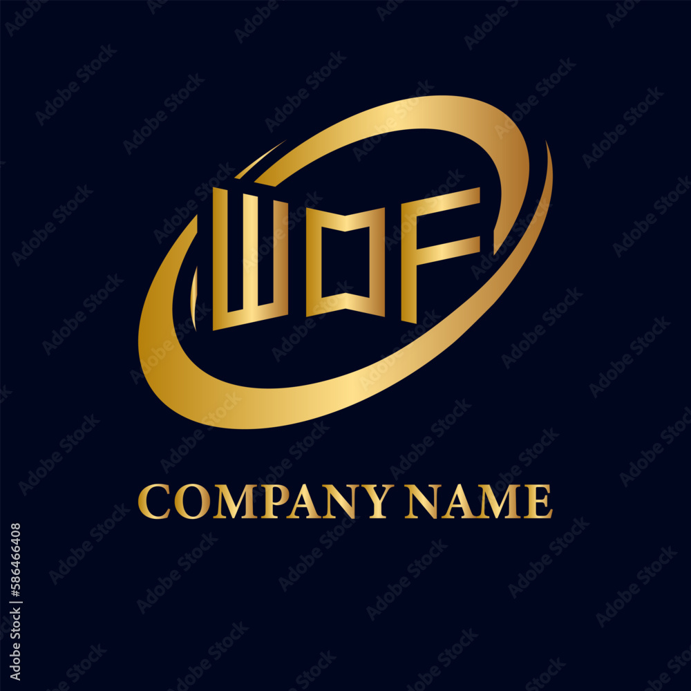 Vetor de wof LOGO , wof LETTER LOGO, wof LETTER LOGO, ABSTRACT LOGO ...