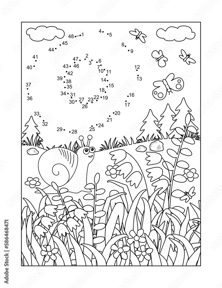 Shining sun dot-to-dot activity page Stock Illustration | Adobe Stock