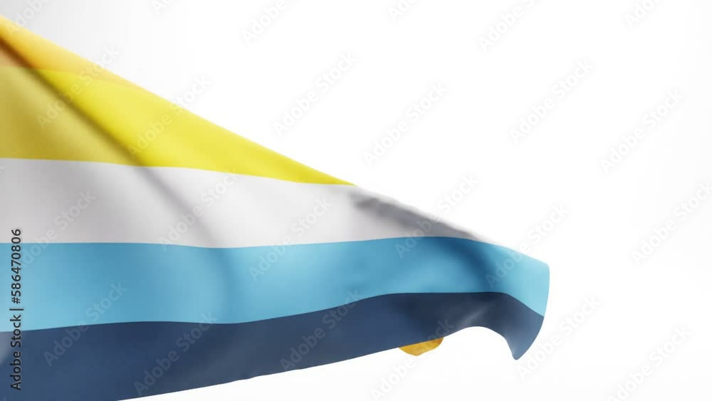 Waving aroace (aromantic asexual) pride flag against white background ...