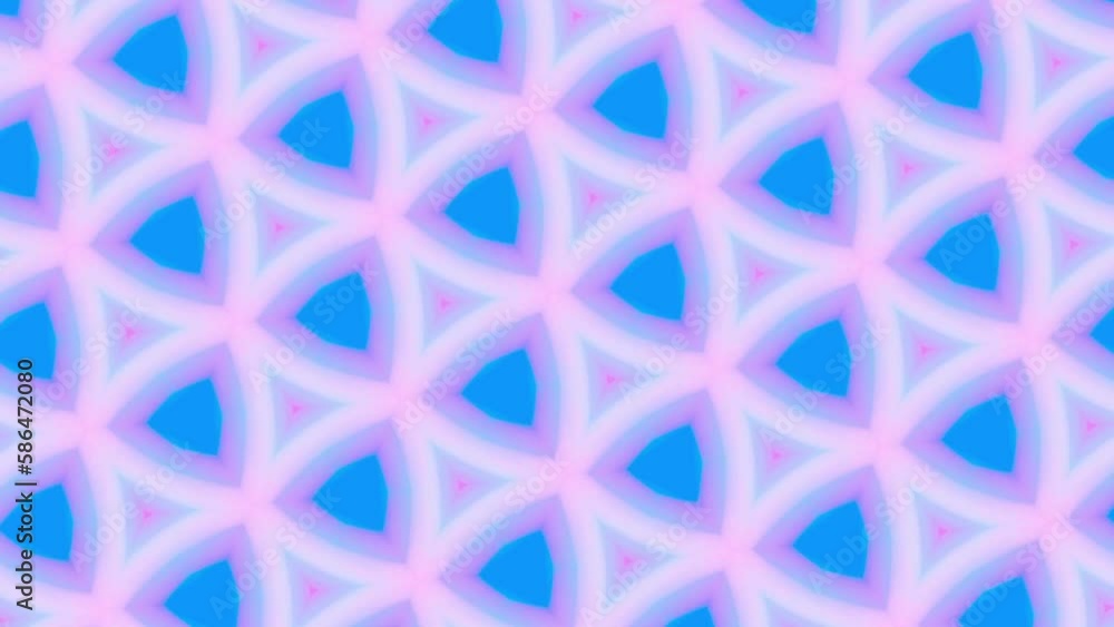 Rotating honeycomb pattern in neon blue pink purple colors. Twirl ...