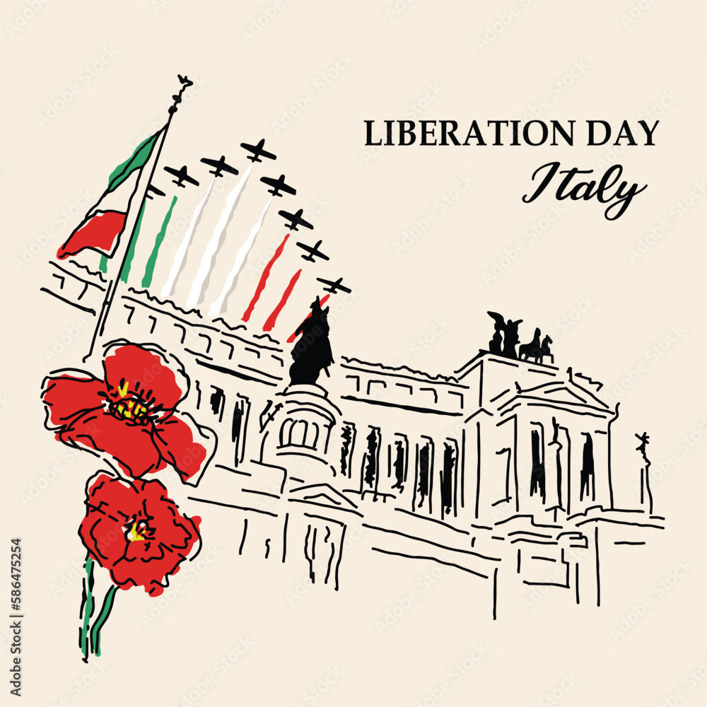 VECTORS. Banner for Liberation Day in Italy, also known as the ...