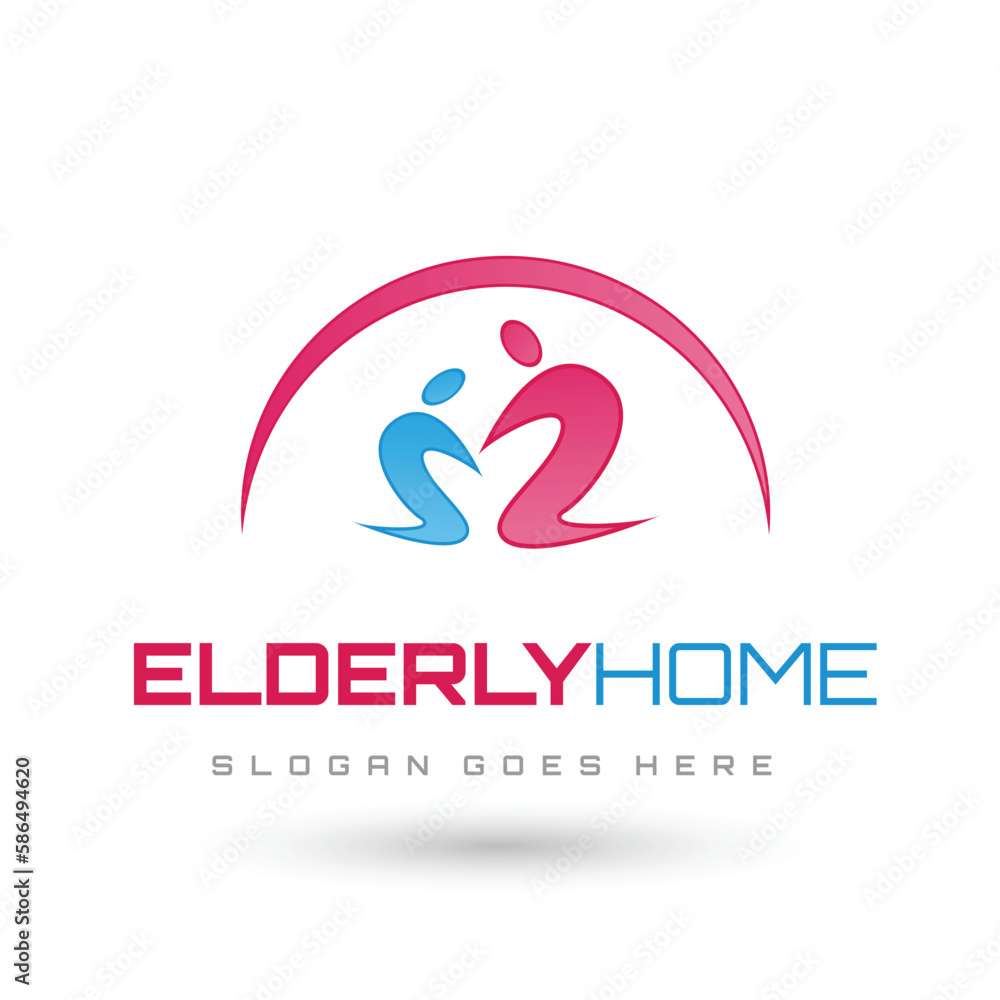 Elderly home logo design best logo Stock Vector | Adobe Stock