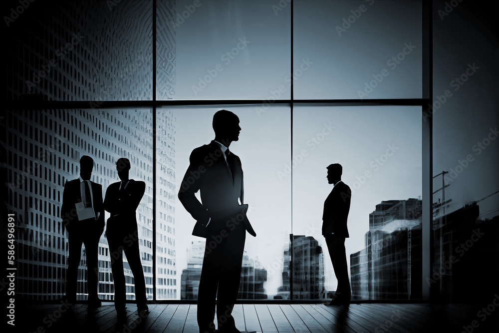 Abstract modern business people background illustration (Generative AI ...