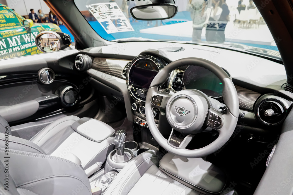 Bangkok, Thailand - 27 March 2023: Interior of MINI COOPER S Clubman at ...