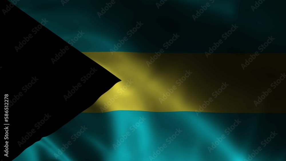 Animation of waving a flag of The Bahamas, the national flag. Bahamas ...