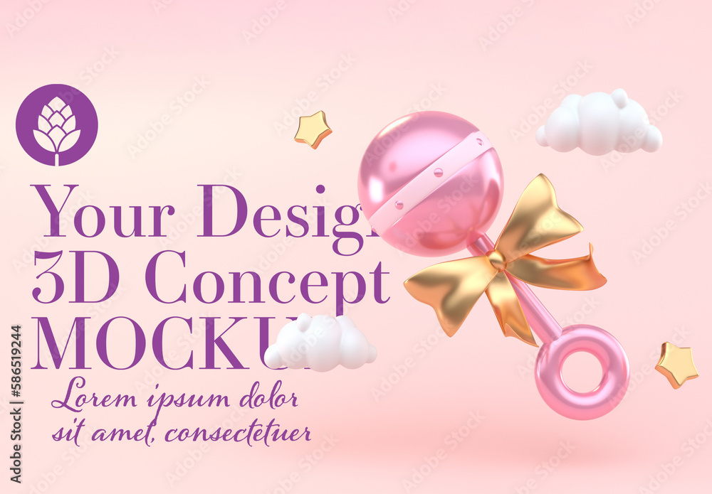 Baby Concept Mockup Stock Template | Adobe Stock