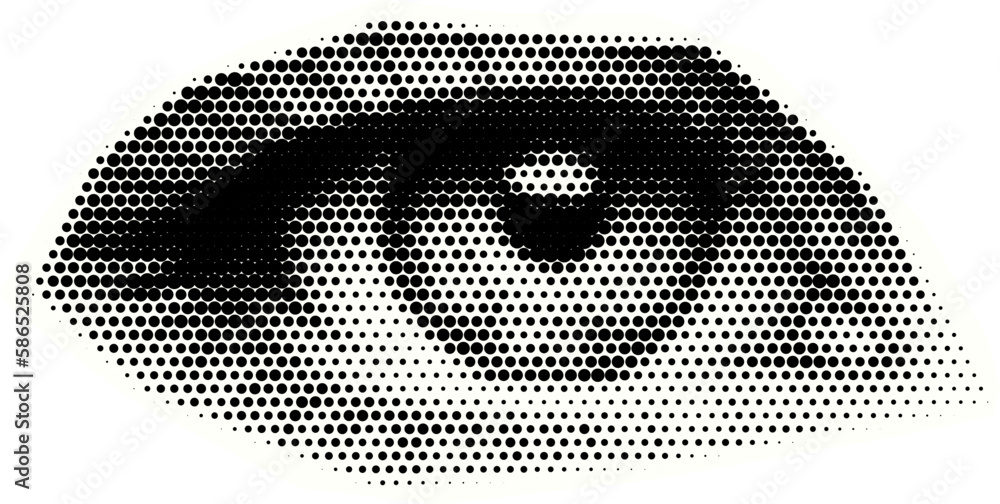 Vetor de Retro halftone collage eye for mixed media design. Open human ... Vetor de Retro halftone collage eye for mixed media design. Open human ...