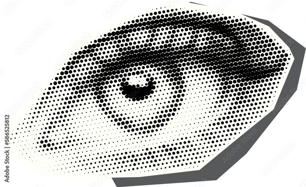 Retro halftone collage eye for mixed media design. Open human eye in ... Retro halftone collage eye for mixed media design. Open human eye in ...
