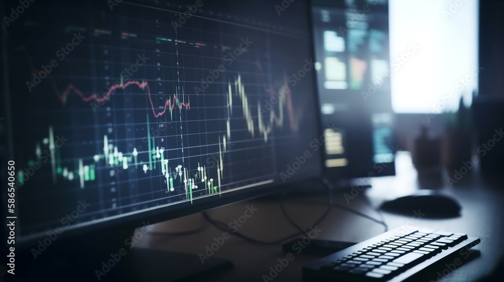 Economic collapse concept, businessman with falling financial graph ...