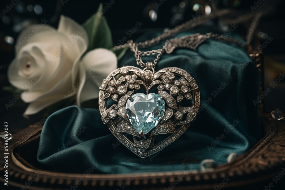 Real Titanic Necklace Heart Ocean