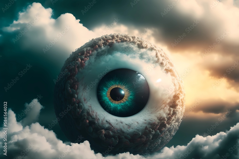 Big brother eye watching concept. Global surveillance for digital ...