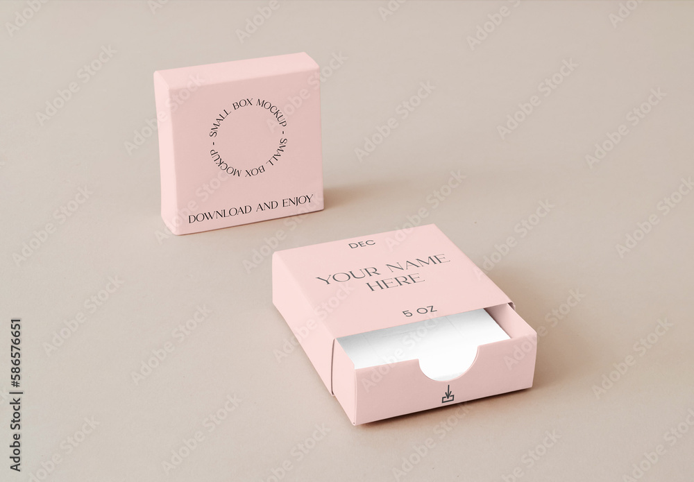 Square Open Box Mockups Stock Template | Adobe Stock