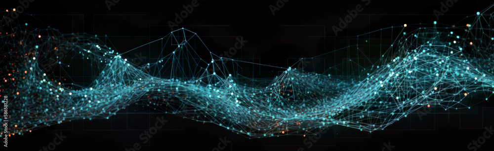 Abstract representation of technology digital wave, background and ...