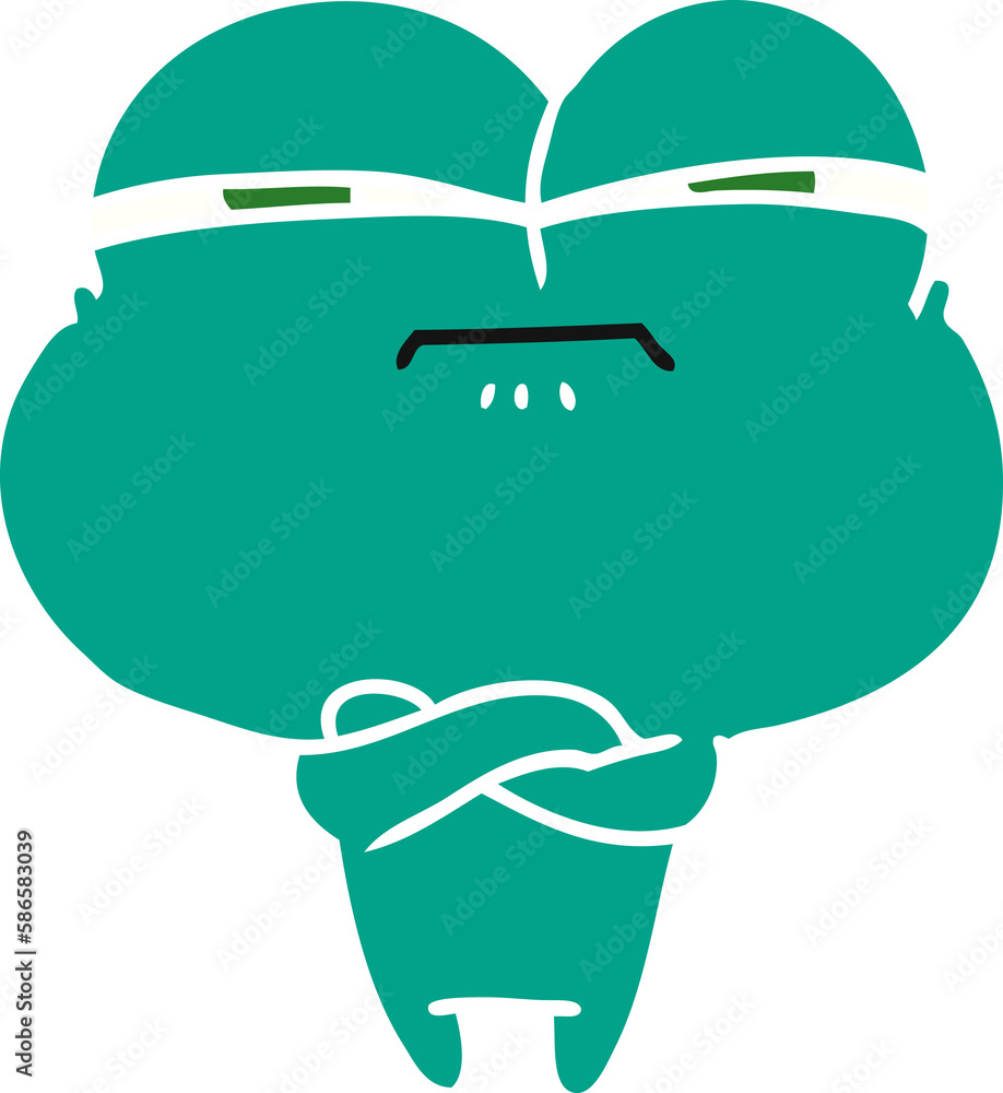 cartoon of cute kawaii cross frog Stock Illustration | Adobe Stock