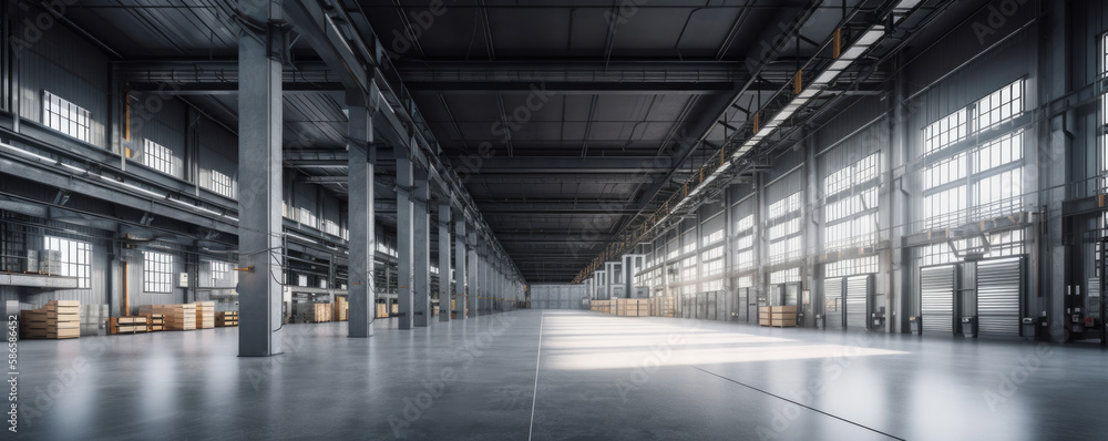 Modern warehouse, logistics or shipment management center. Modern and ...