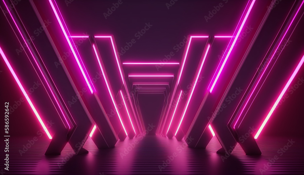 pink and black wallpaper glow pulse forms lines and illustration ...