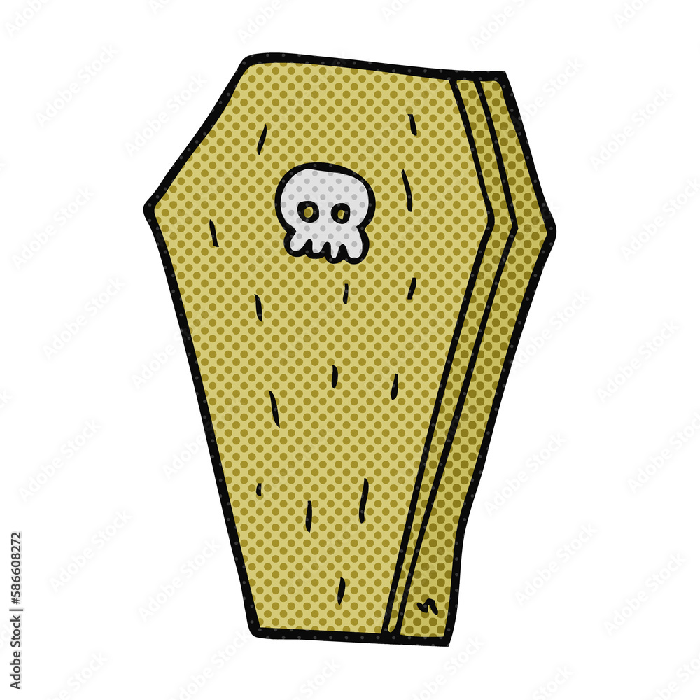 cartoon halloween coffin Stock Illustration | Adobe Stock