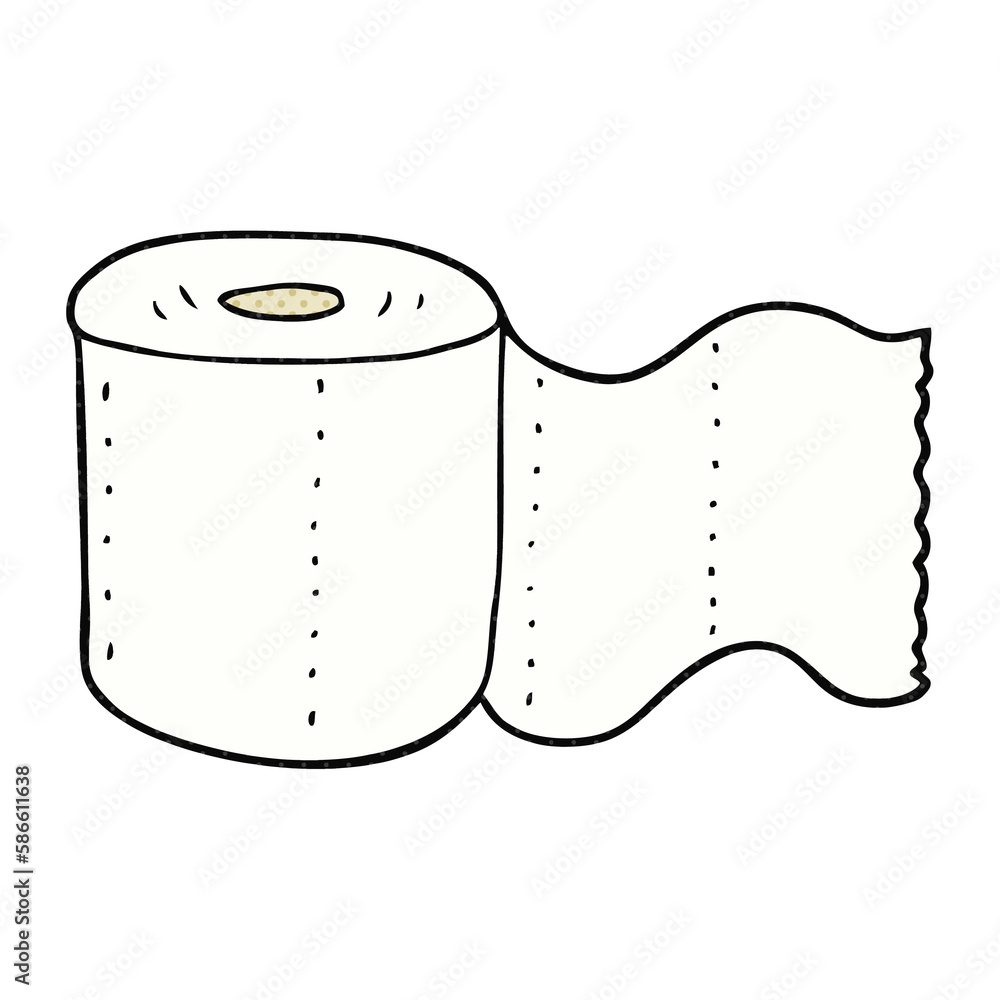 cartoon toilet paper Stock Illustration | Adobe Stock