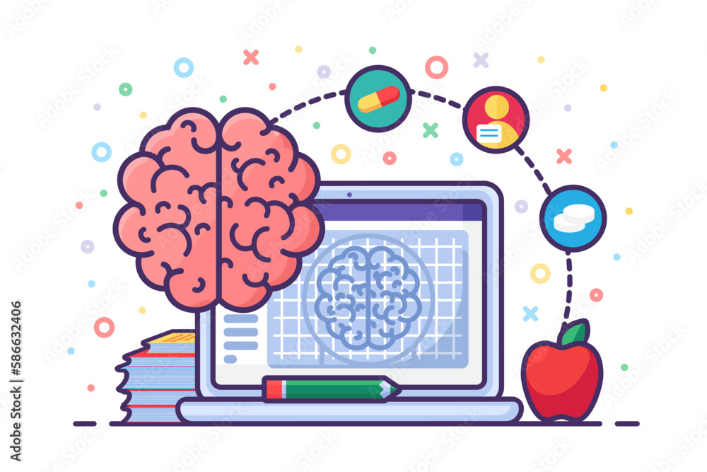 Study of activity and structure of brain organ, use of data by ...