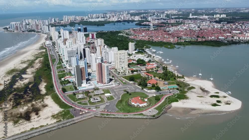 Praia Bairro Ponta dAreia Da Areia Litoral Sao Luis Maranhao Nordeste ...