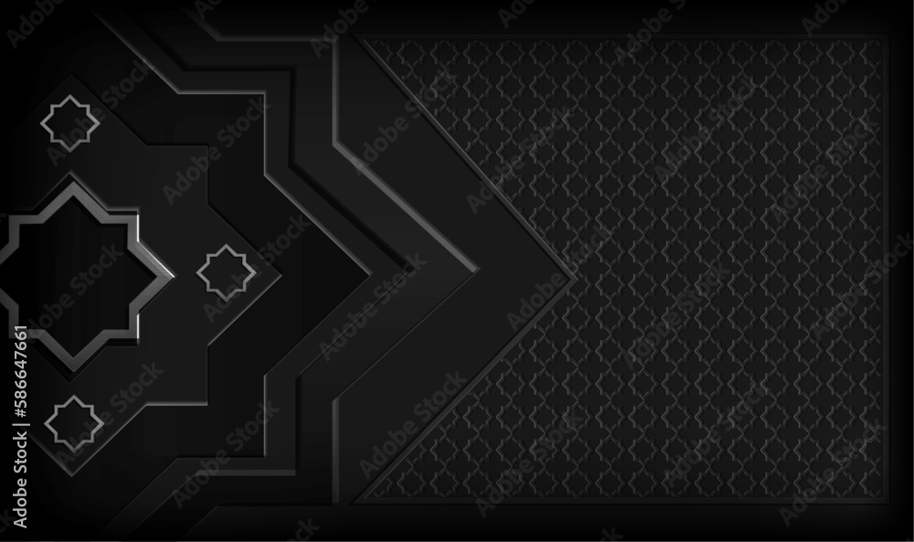 islamic luxury black background Stock Vector | Adobe Stock