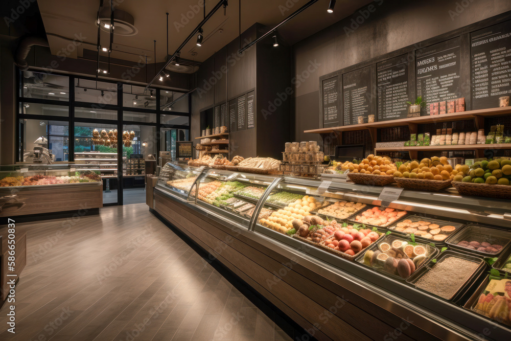 Contemporary Grocery Store Interior Design with Fresh Produce and ...