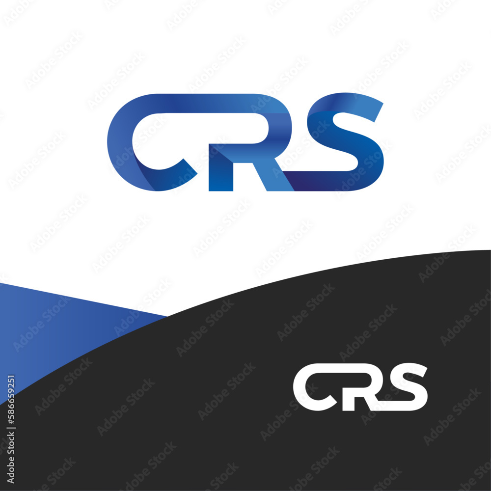 letter CRS logo in in modern and connected style with gradient blue ...