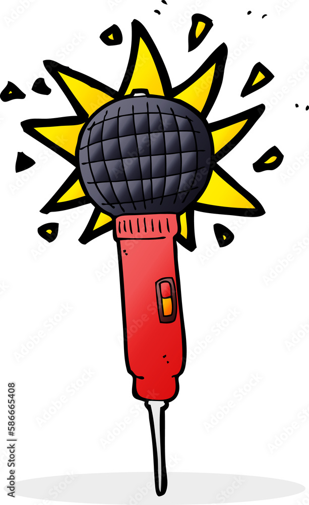 cartoon microphone Stock Illustration | Adobe Stock