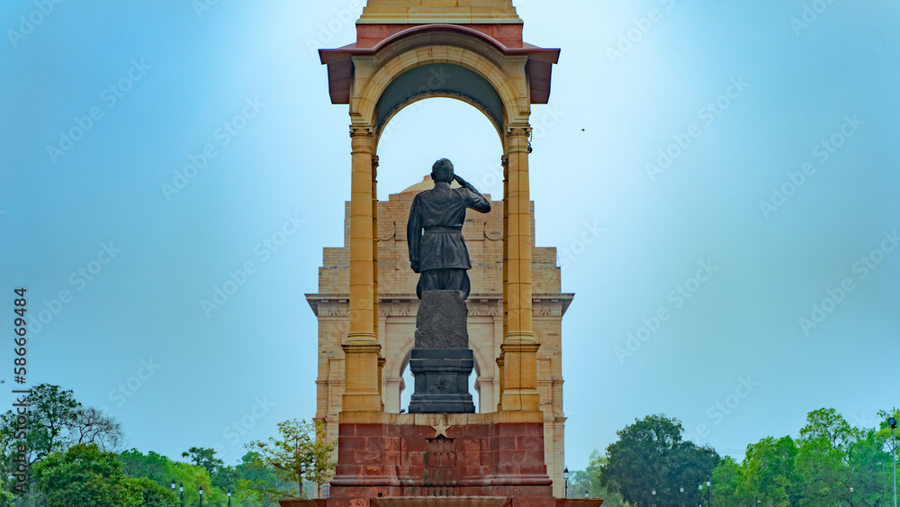 Netaji Canopy is a 28 feet tall black granite statue of Indian freedom ...