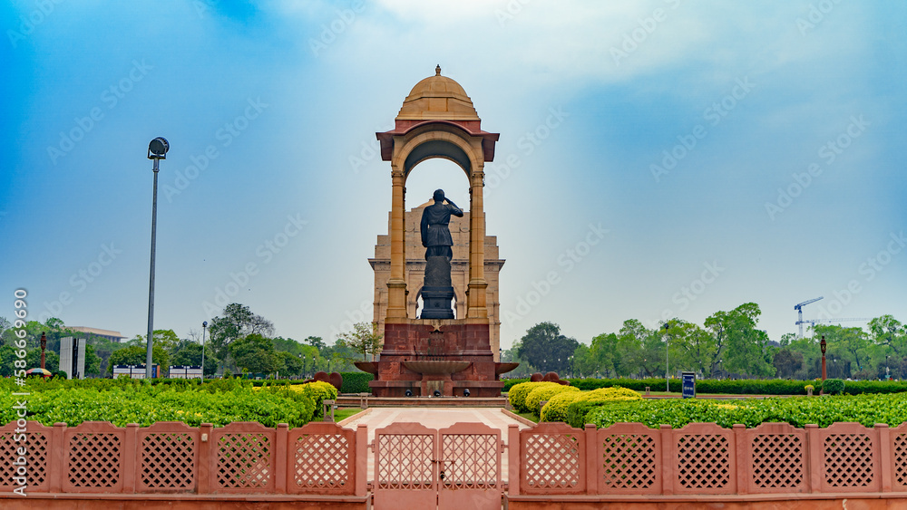 Netaji Canopy is a 28 feet tall black granite statue of Indian freedom ...