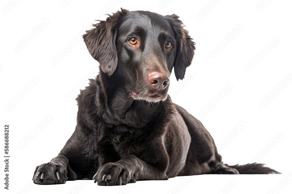 Beautiful black dog On Isolated Transparent Background, png. Generative ...