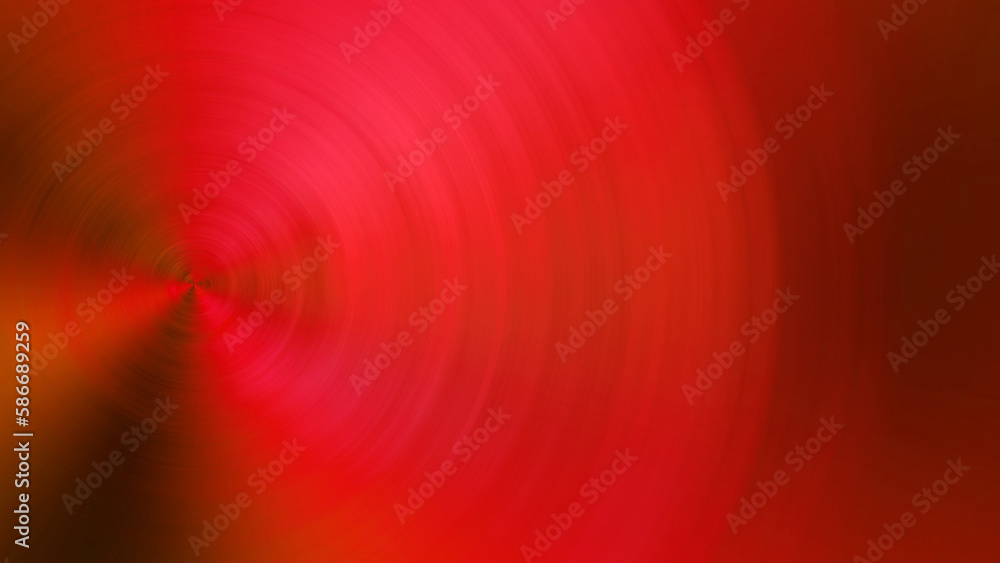 brushed circular red metal surface use as background with blank space ...