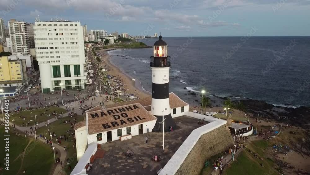 Farol da Barra Forte Santo Antônio Salvador Bahia Praia Mar Baía de ...