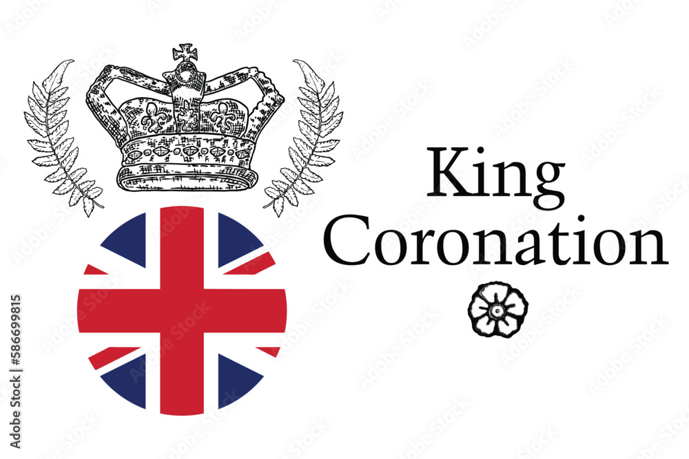 Coronation crown for king or queen. Symbolic religious ceremony while ...