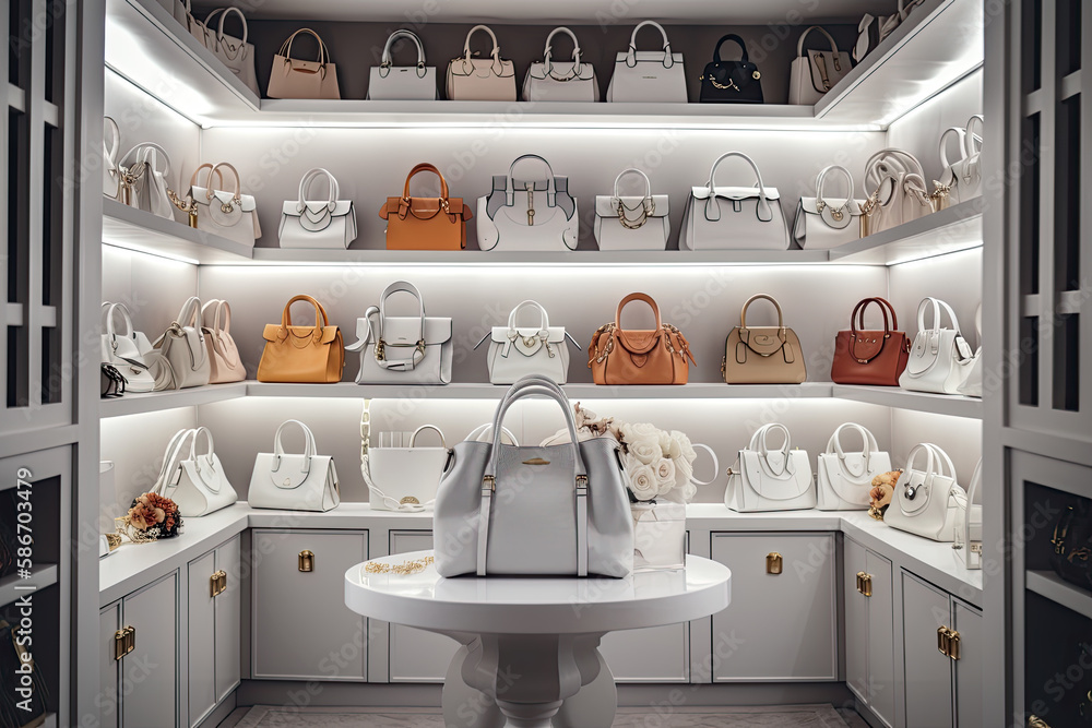 Generative AI Illustration of the interior of a luxury haute couture ...