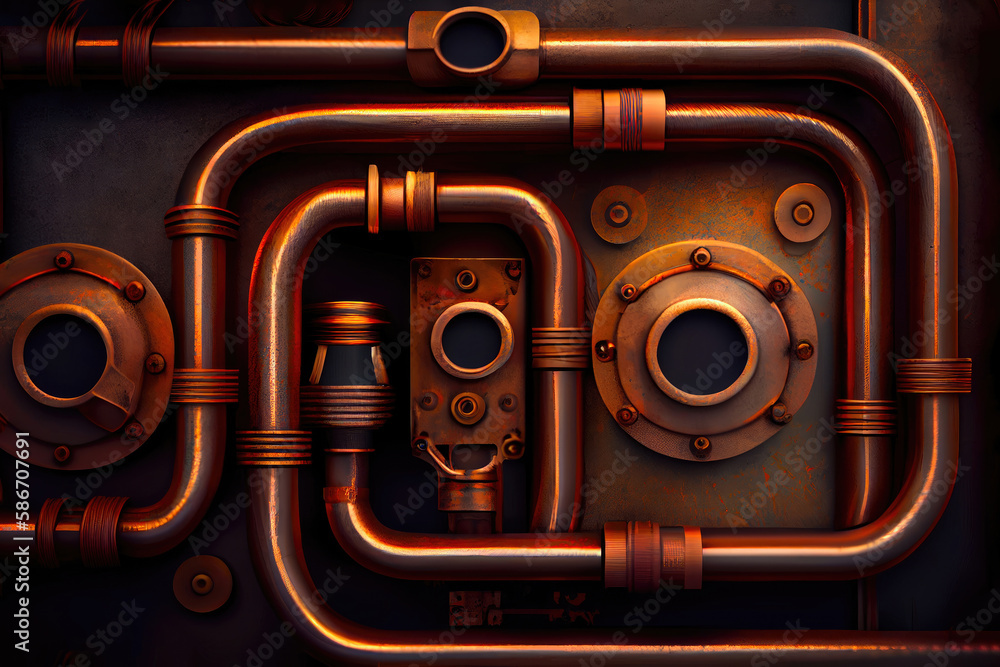Steampunk Wallpaper Pipes